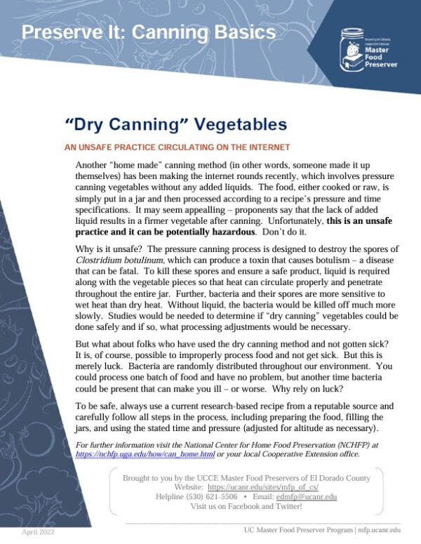 Dry Canning versus Dry Packing | The Canning Diva